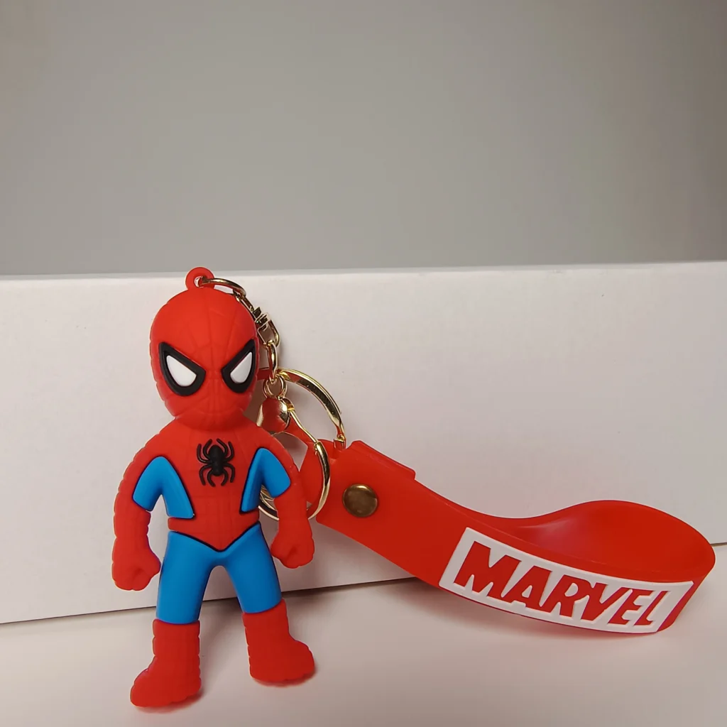 Premium Superheroes Spiderman Keychain | 3d Rubber Figurine Keychain ...